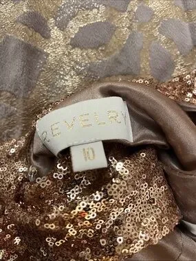 Revelry | Dresses | Revelry Rose Gold Sequin Capsleeve Prom Gown | Poshmark